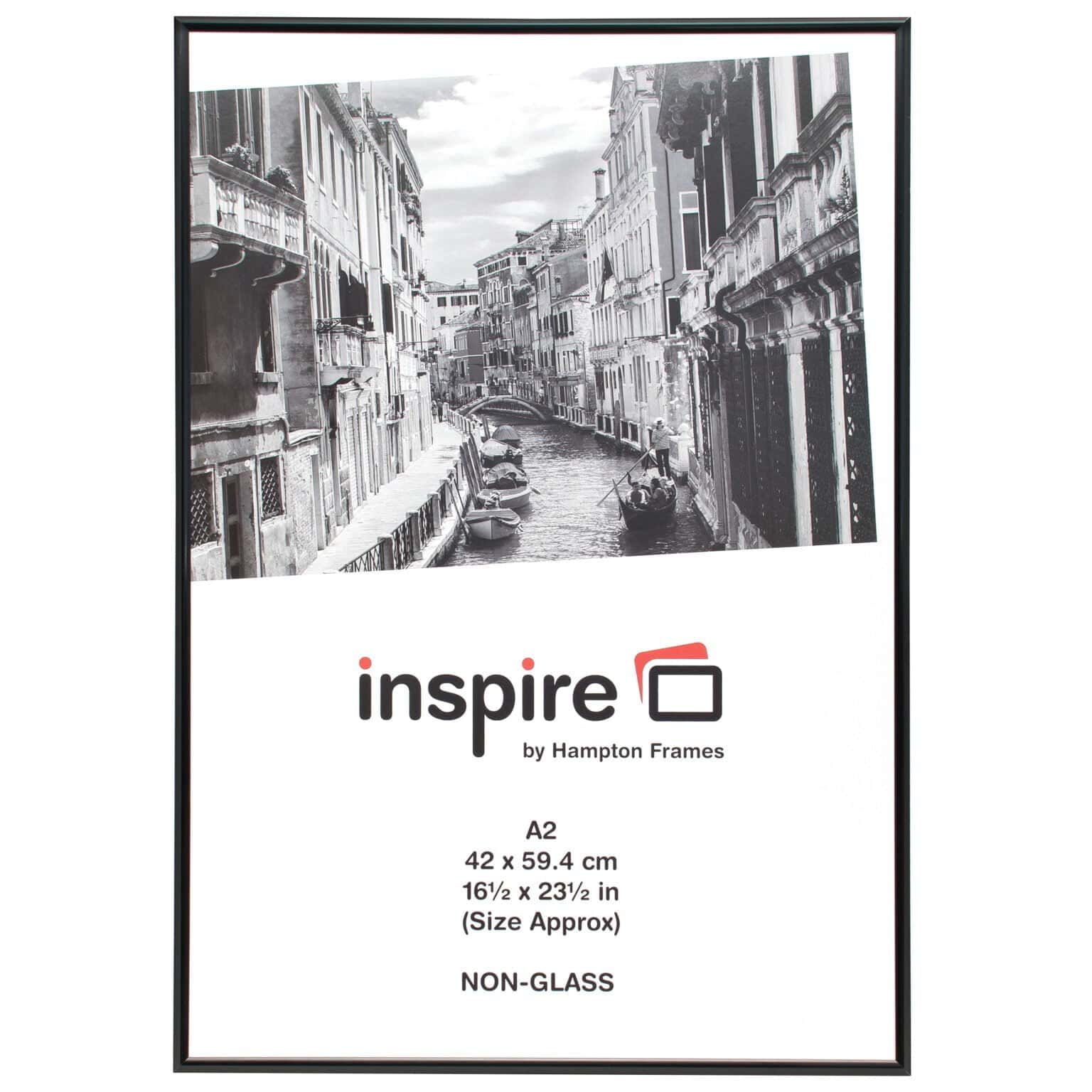 Aluminium Black A2 Poster Frame - Hampton Frames Retail