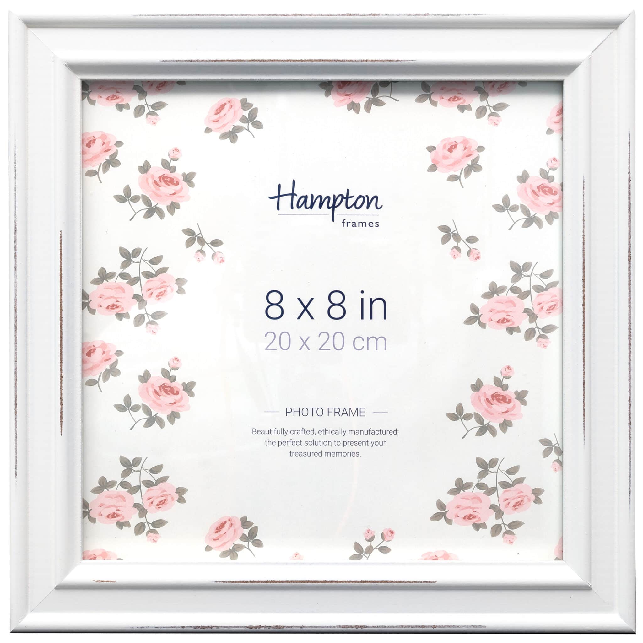 Paloma 8x8 White Square Photo Frame - Hampton Frames Retail
