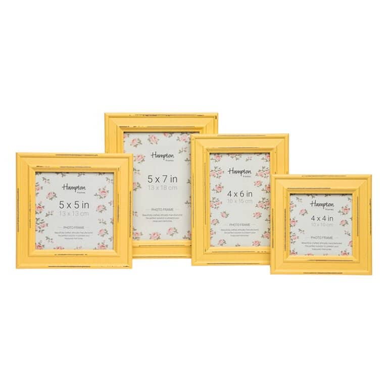 Paloma 5x5 Yellow Square Photo Frame - Hampton Frames Retail