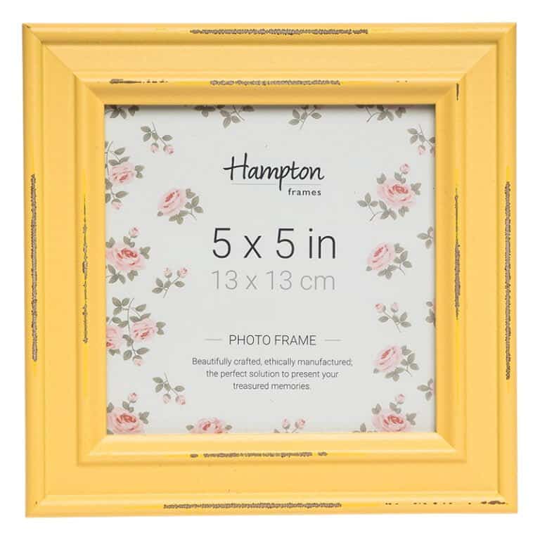Paloma 5x5 Yellow Square Photo Frame - Hampton Frames Retail