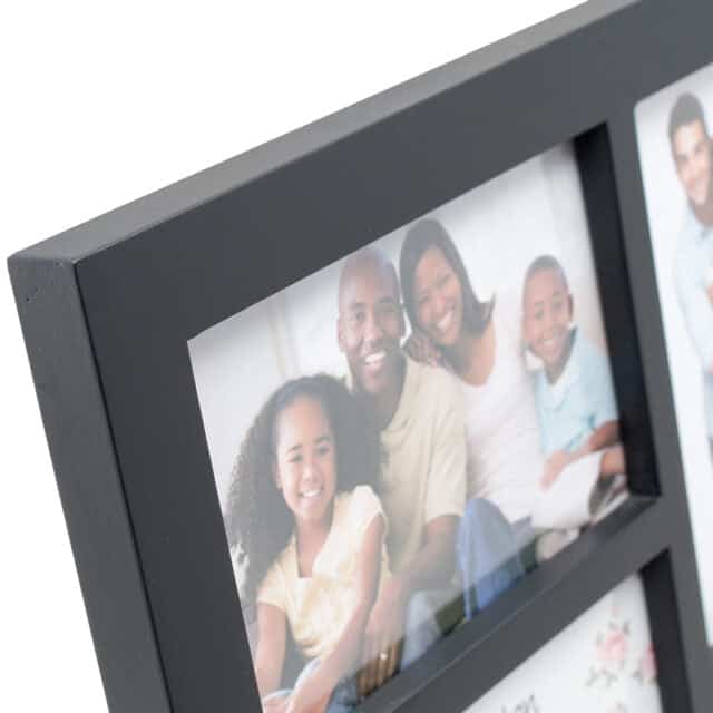 Gallery Black 5 Aperture Photo Frame - Hampton Frames Retail