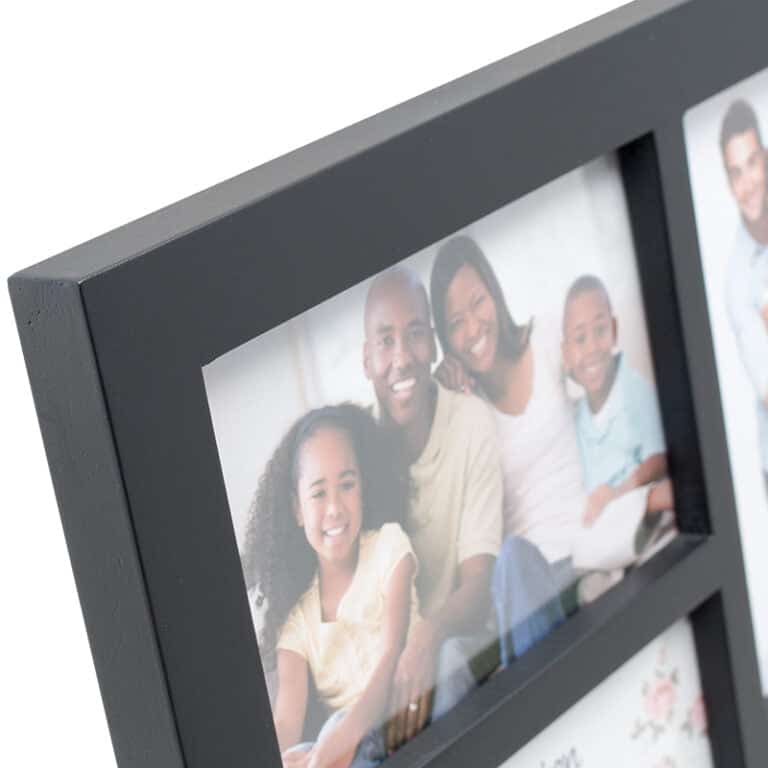 Gallery Black 5 Aperture Photo Frame - Hampton Frames Retail