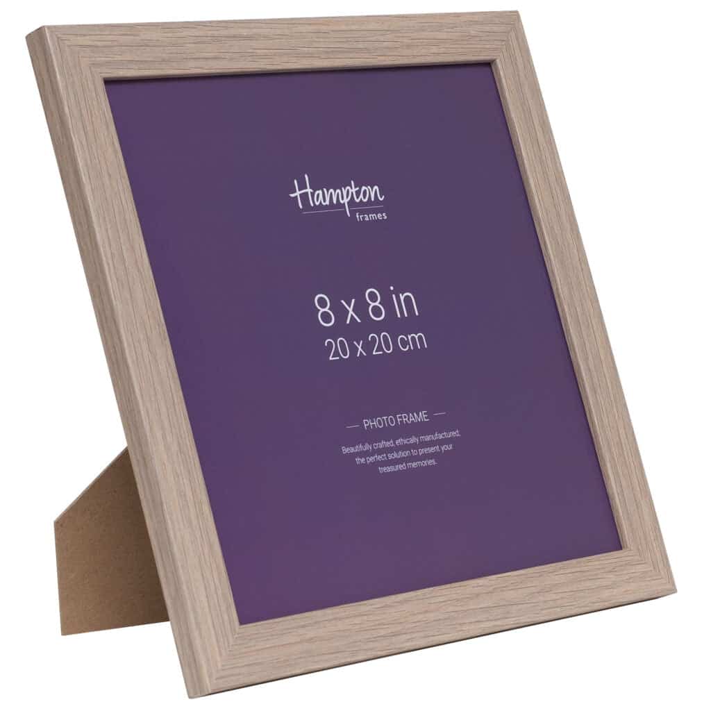 Sorbonne 8x8 Oak Effect Photo Frame - Hampton Frames Retail