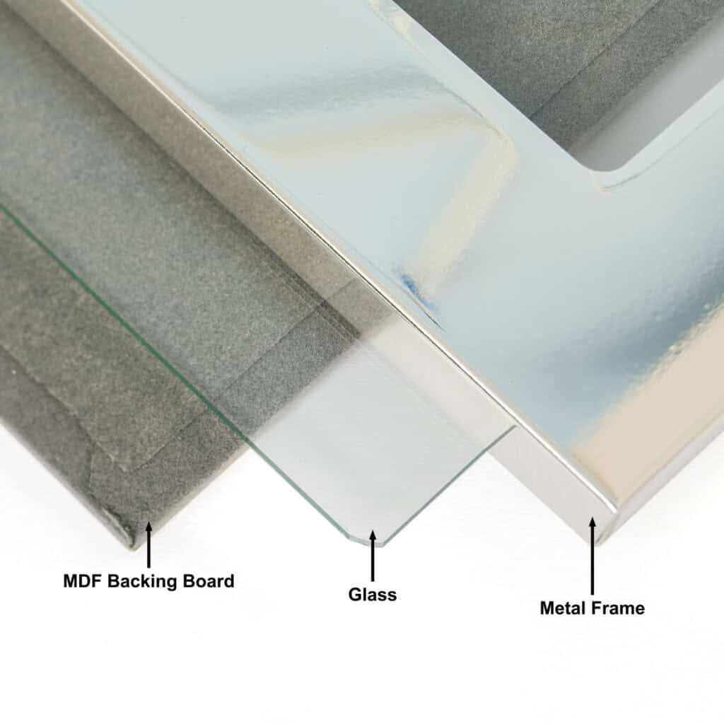 Windsor 5x5 Wide Profile Square Silver Plate Frame - Hampton Frames Retail
